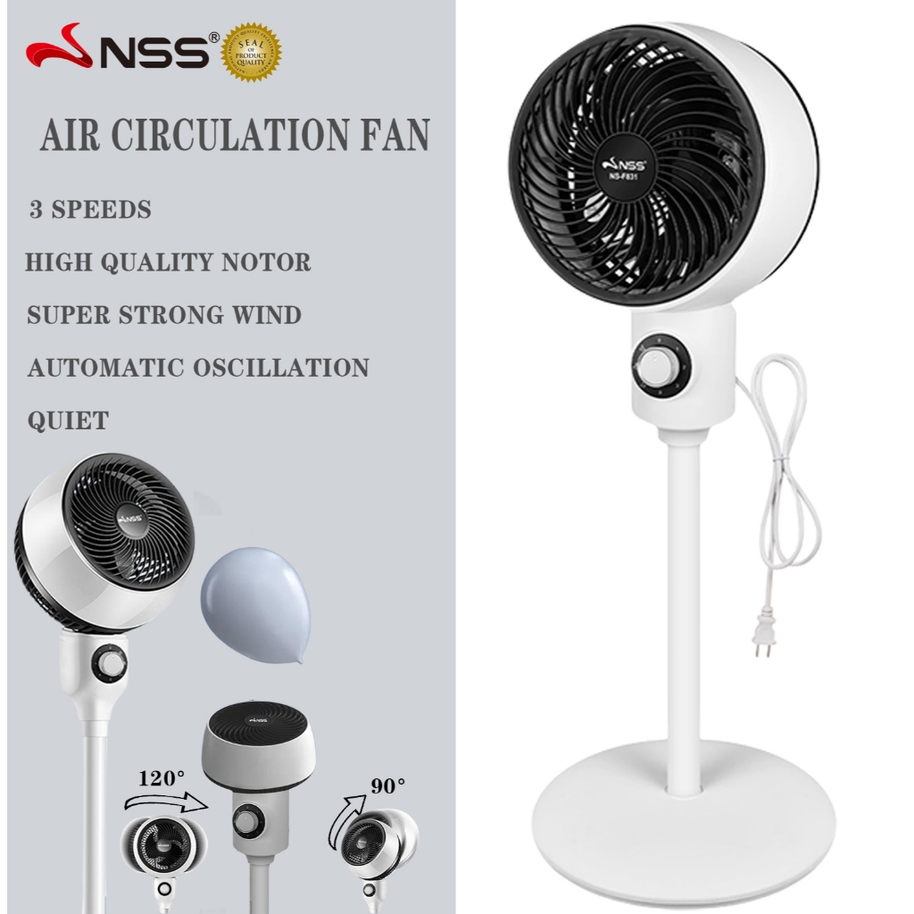 NSS Air Circulation Fan Electric Fan 82CM 3 Speed Oscillation Tall ...