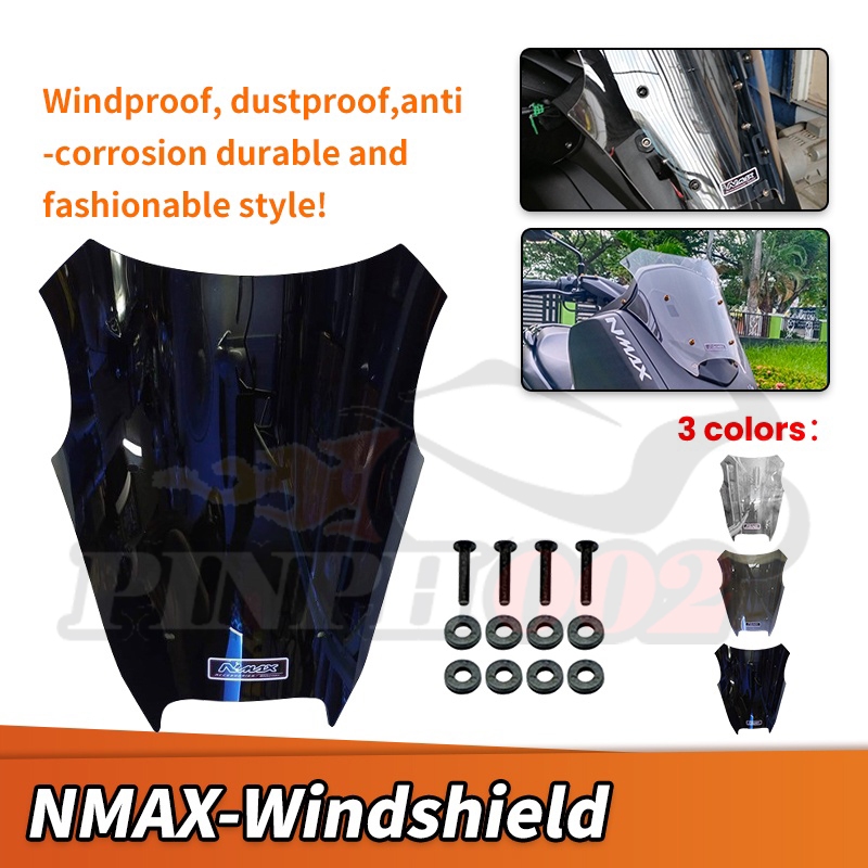 NMAX V2 Windshield Motorcycle Sun Visor Special Windshield With Bolts ...