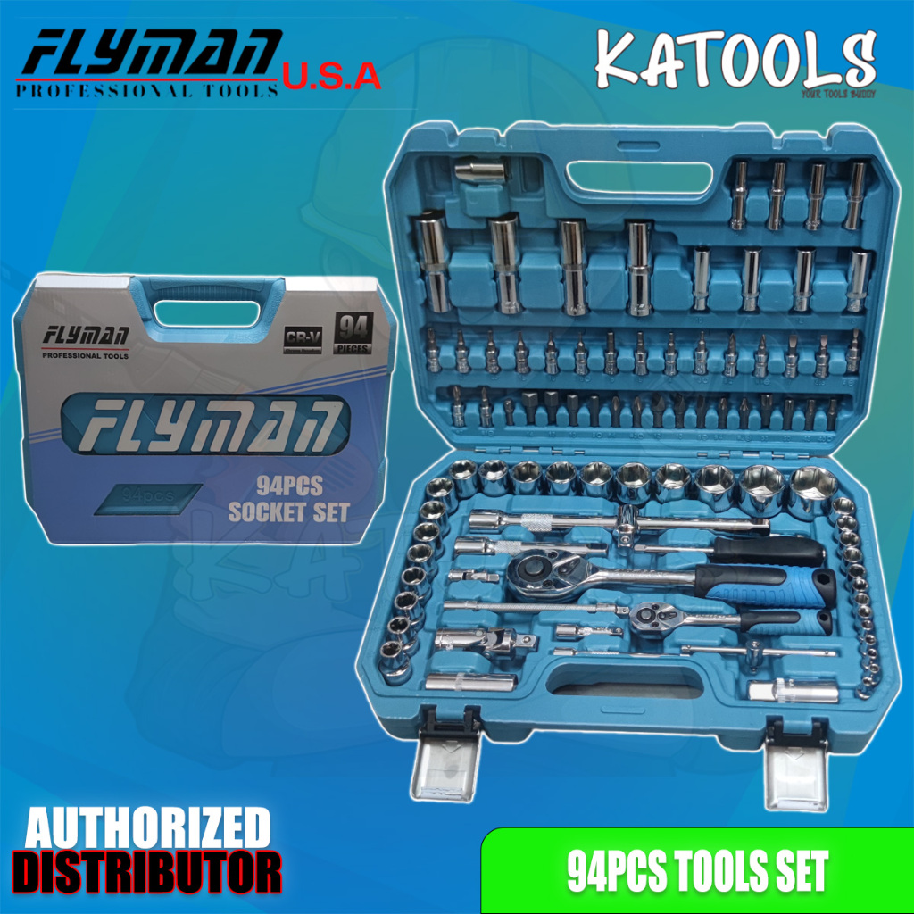 KATOOL ~ Flyman 94pcs Socket Wrench Set Tools Set 1/4" and 1/2 ...