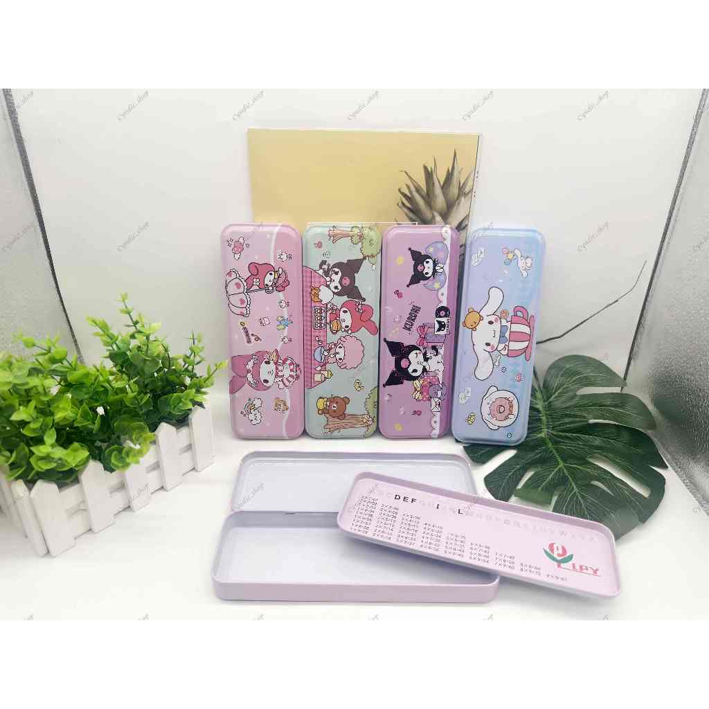 2 Layer Metal Pencil Case 55-19 KUROMI Design Tin Box School Supply ...