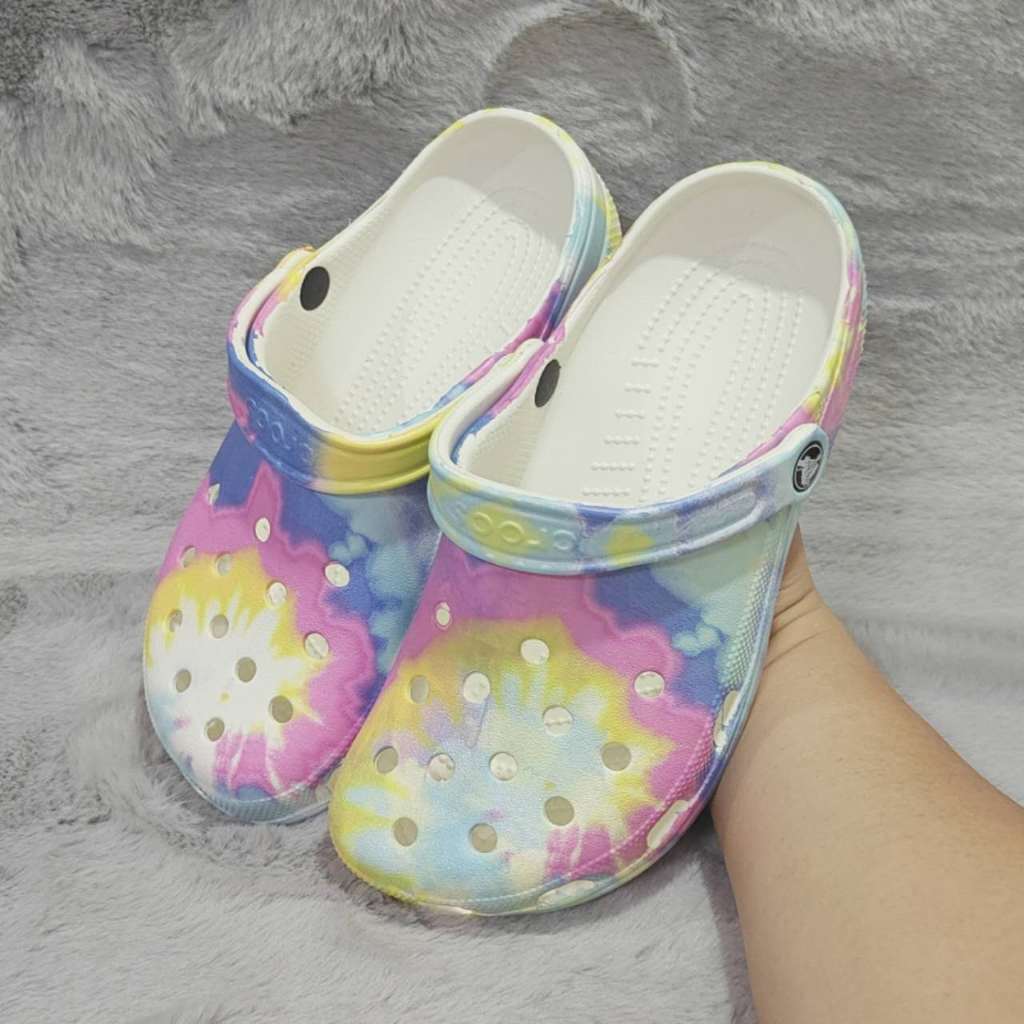 crocs graffiti mixed colors, men's and women's sizes slippers, sandals ...