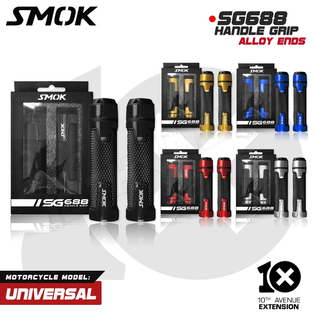 10THX SMOK 688 Universal Handle Grip With Bar End for Aerox Nmax Sniper ...
