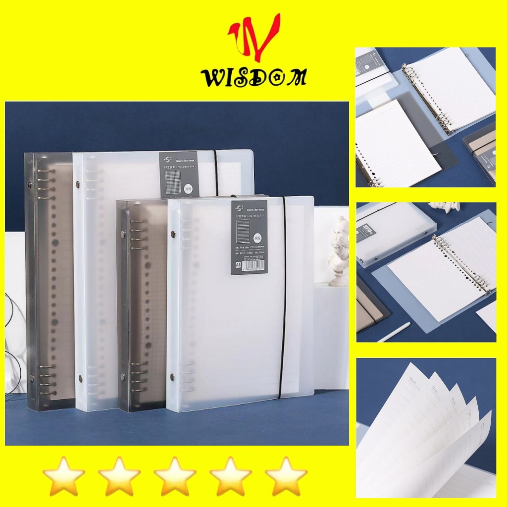 WISDOM A5/B5 LOOSE LEAF NOTEBOOK SCHOOL SUPPLIES/Giveaways | Shopee ...