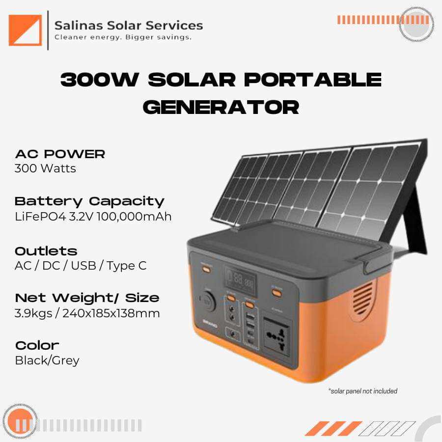 300W SOLAR PORTABLE GENERATOR | Shopee Philippines