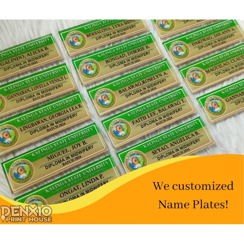 Customized Name Plate for Bulk Orders Sold per 10pcs | Shopee Philippines
