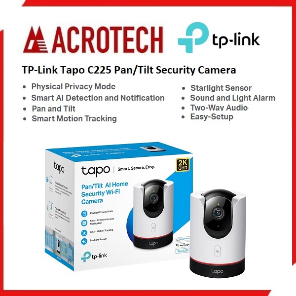 TP-Link Tapo C225 Pan/Tilt AI Home Security Wi-Fi Camera | Shopee Philippines