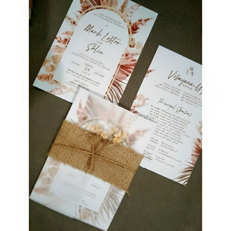 Wedding Invitation transparent Envelope (With Printed Designs) | Shopee ...