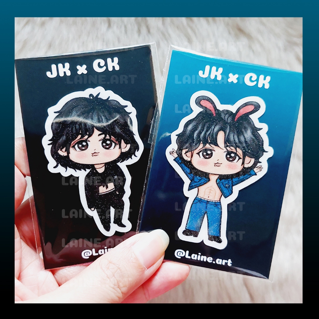 JK x CK Waterproof Sticker by Laine.art / Jungkook BTS Fanart | Shopee ...
