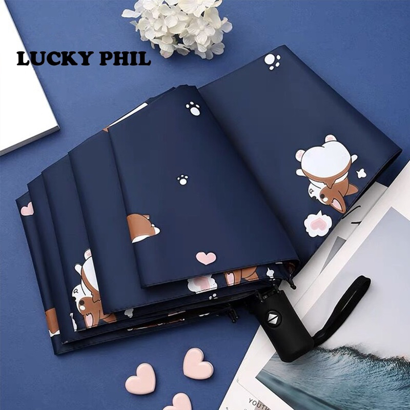 LUCKY PHIL AUTOMATIC WINDPROOF FIBER RIBS DOG DESIGN | Shopee Philippines