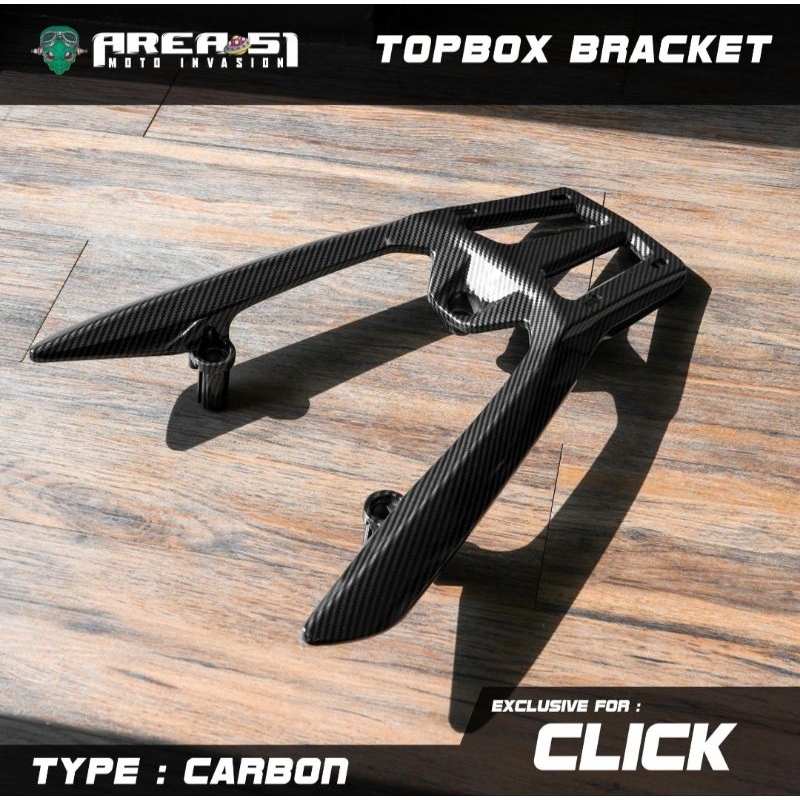 SMOK TOP BOX BRACKET CARBON/BLACK FOR HONDA CLICK V2 125/150 | Shopee ...
