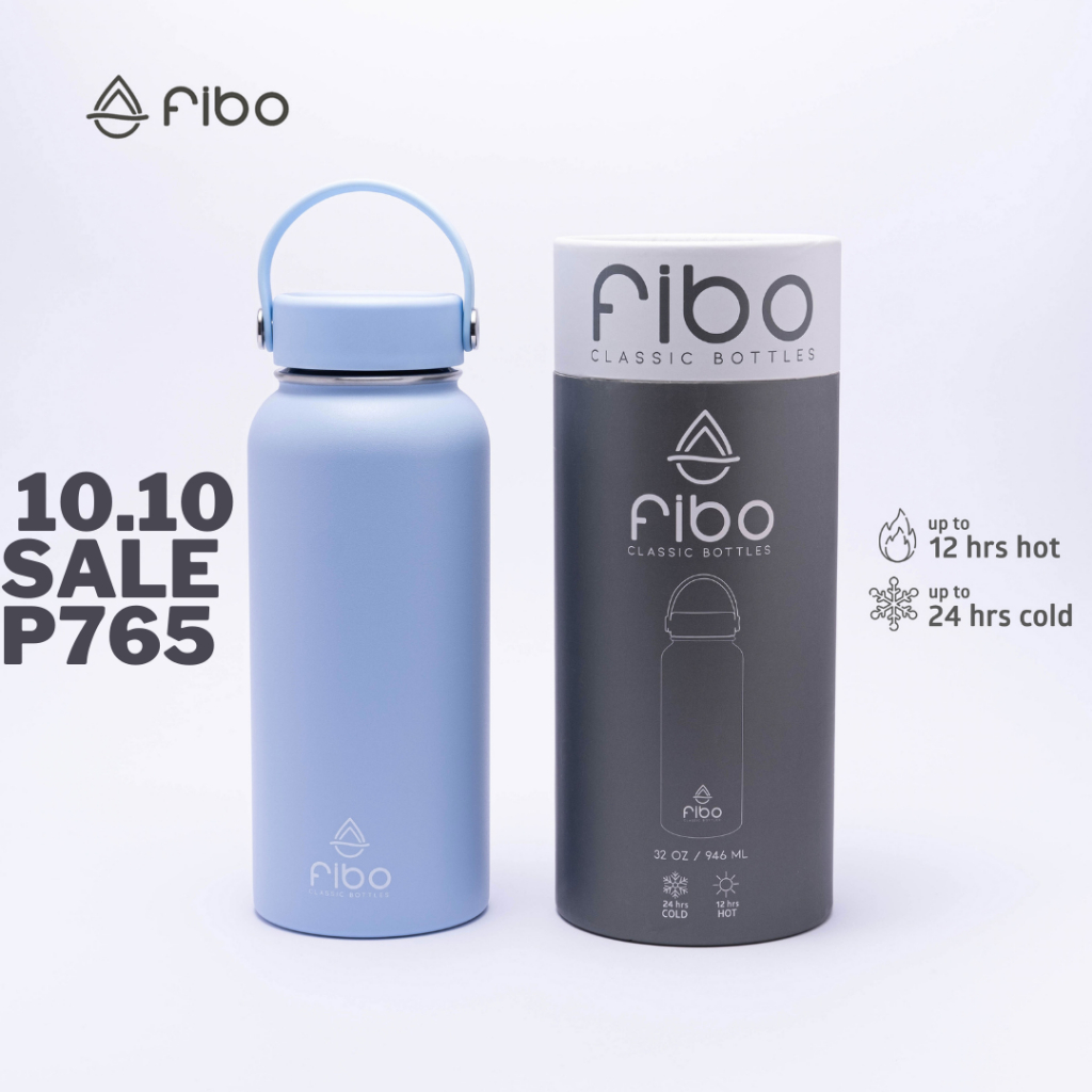 Fibo Classic Wide Mouth Insulated Stainless Steel Bottles 32oz 946ml ...