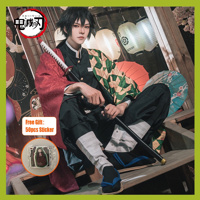 【Manila Ship】Giyuu Costume Anime Demon Slayer Cosplay Tanjirou Men ...