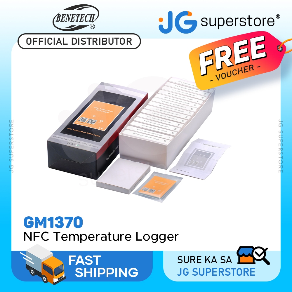 Benetech GM1370 Compact NFC Temperature Data Logger, Wireless ...