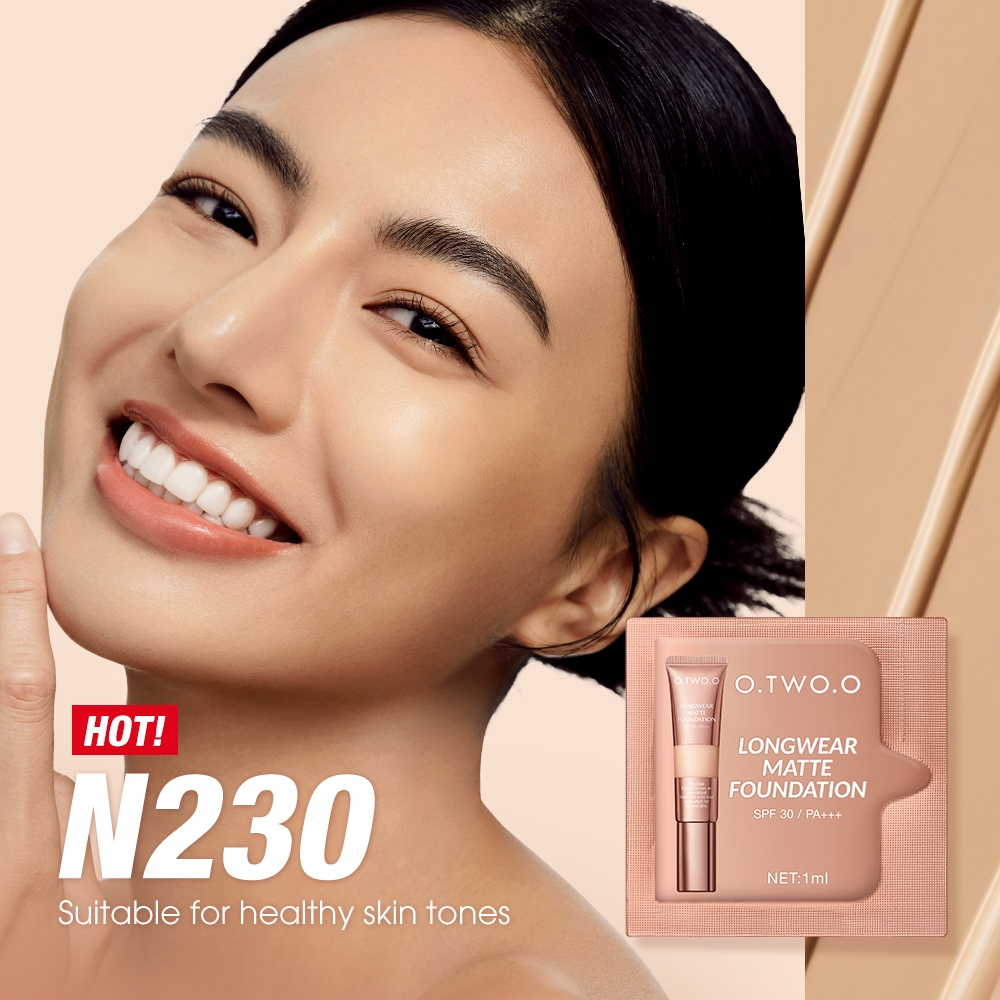 O.TWO.O Full Cover Foundation Face Makeup Waterproof Long Lasting 1ML ...