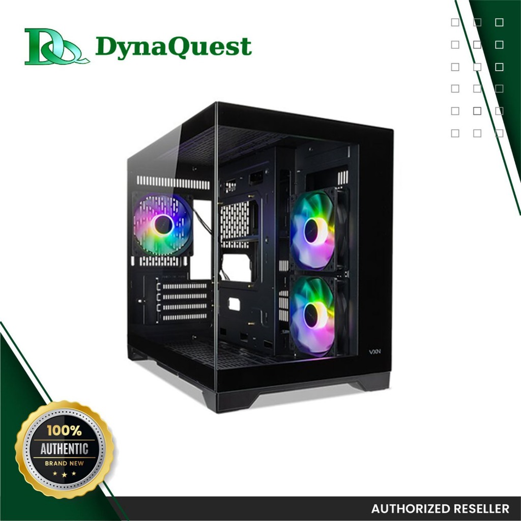 Tecware VXN EVO ( Black | White ) Dual Chamber MATX ARGB Case with ...