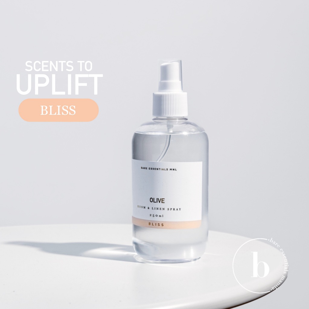 Room & Linen Spray -- BARE ESSENTIALS MANILA -- Bliss Olive Musky Cinnamon Vanilla Sweet ...