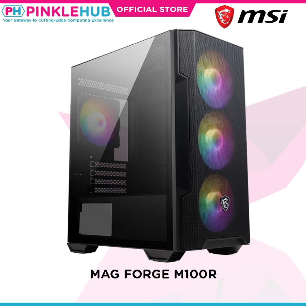 MSI MAG FORGE M100R Micro ATX Tower Case with ARGB fans | Shopee ...