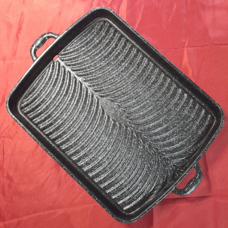 Queen Sense Non-stick Stone Coating Barbeque Samgyeopsal Grill Pan ...