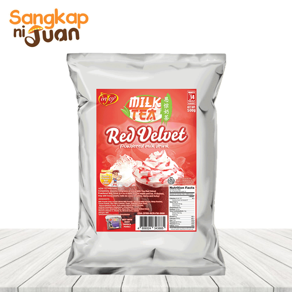 inJoy Red Velvet Powdered Milk Tea Drink 500g | Shopee Philippines