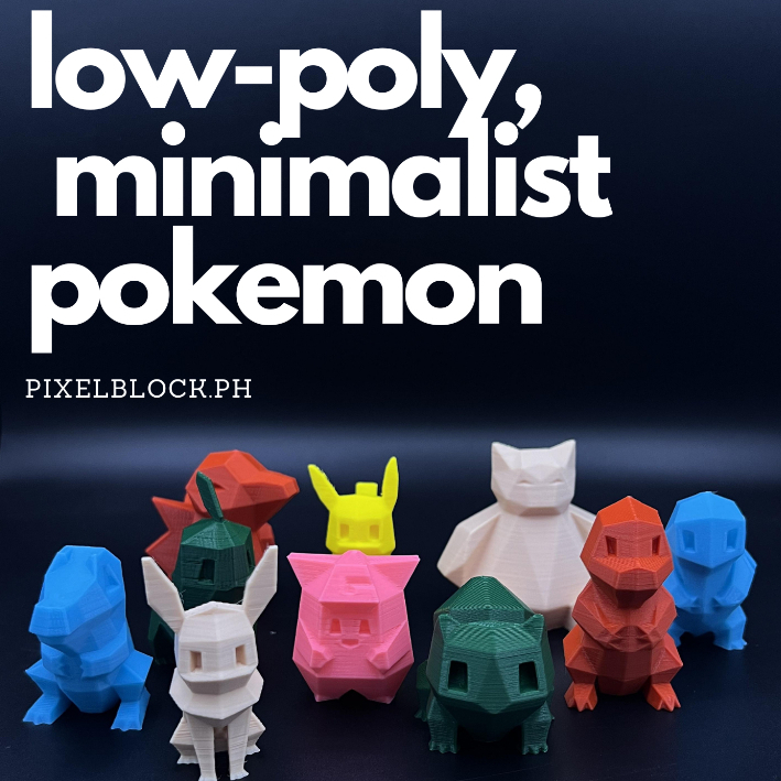 Low Poly Pokemon Minimalist Figurines Figures | Shopee Philippines