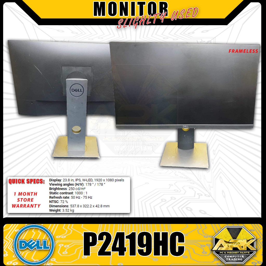 DELL 24” Frameless Wide Monitor | Shopee Philippines