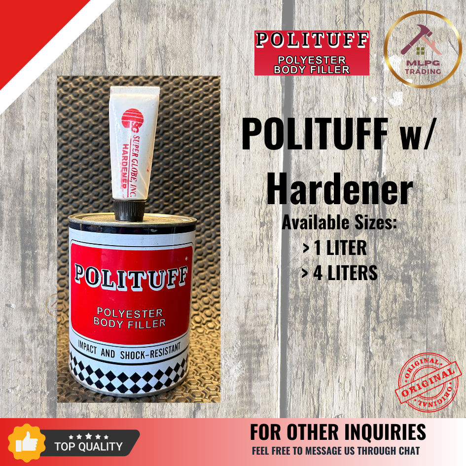 POLITUFF Polyester Body Filler w/ Hardener | 1 Liter | Shopee Philippines