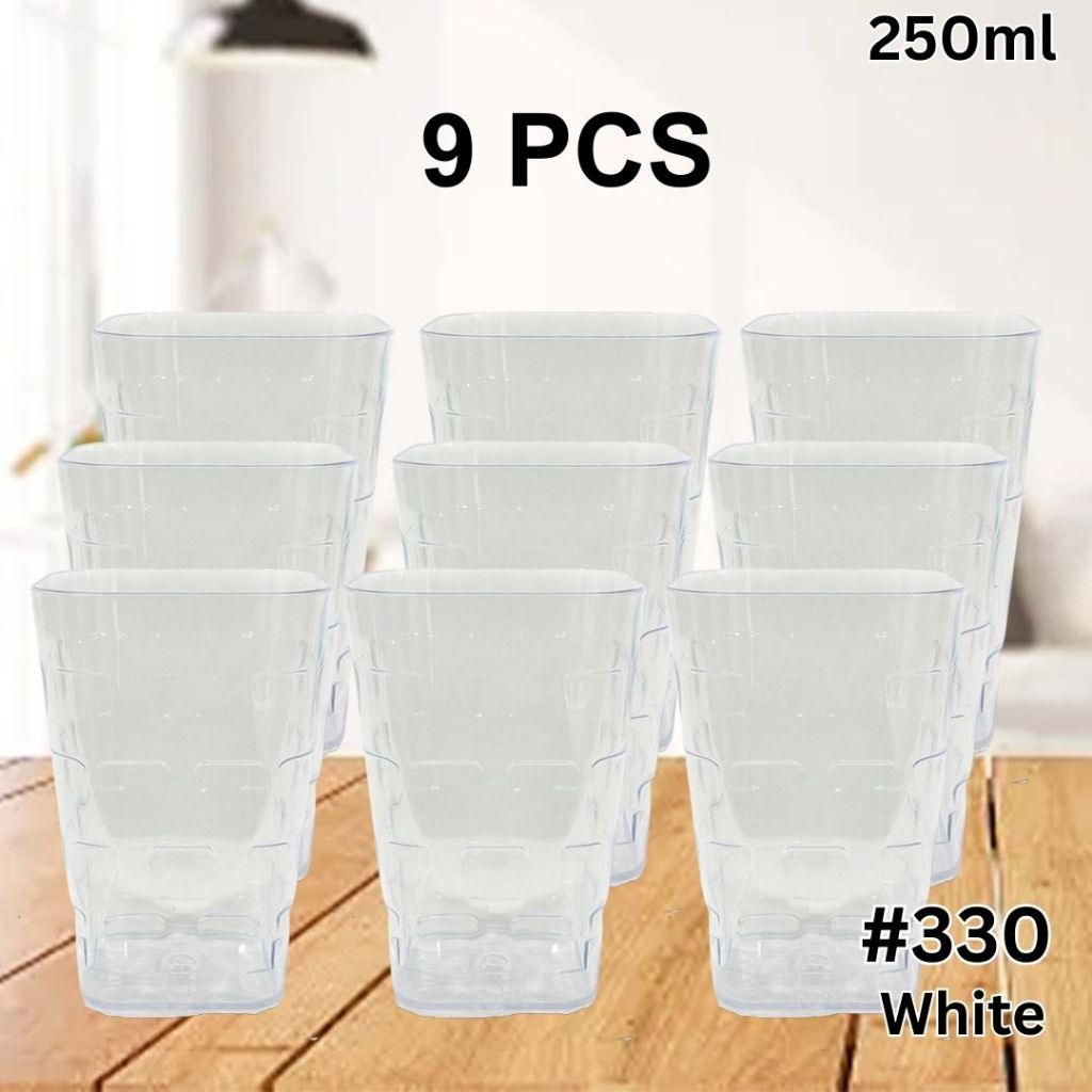 9pcs Cups for 100php Style Acrylic High Grade Plastic Drinking Cups ...