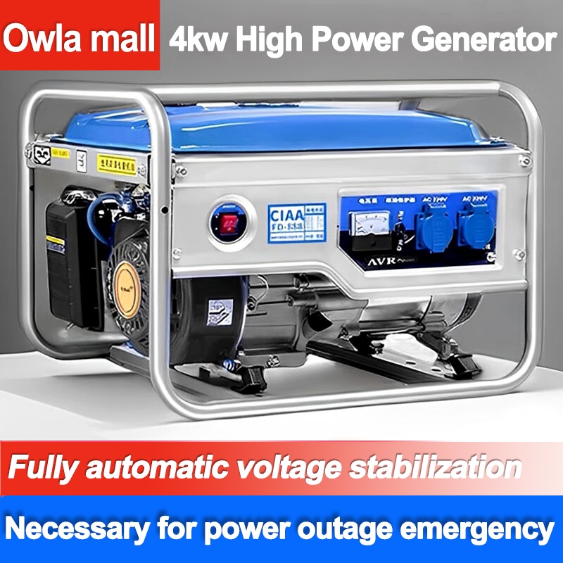 4000W Generator Gasoline For Home 220V Small Generator Portable All ...