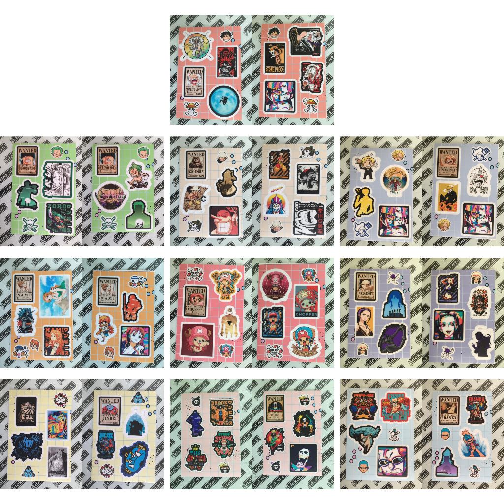 One Piece small sticker sheet v2 (glittered matte lamination) Luffy ...