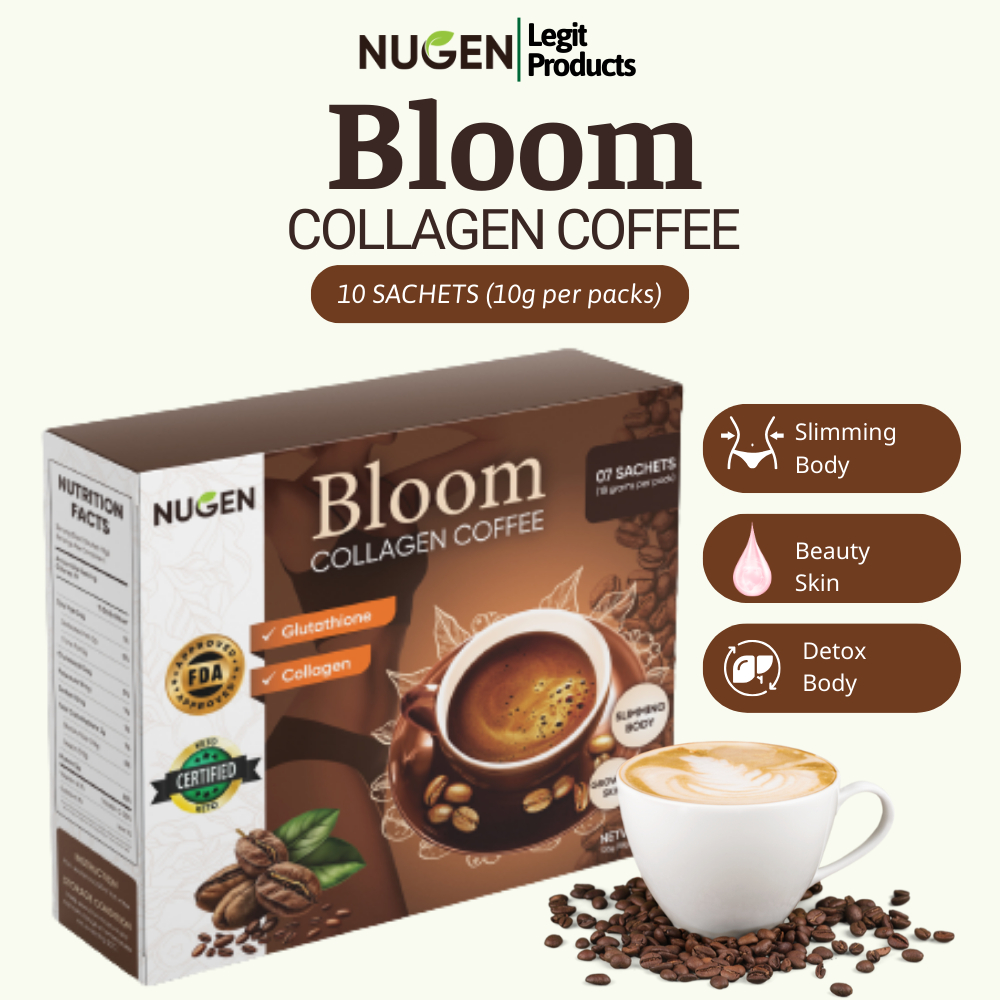 Bloom Collagen Coffee Nugen Original Pure Collagen Drink Glutathione ...
