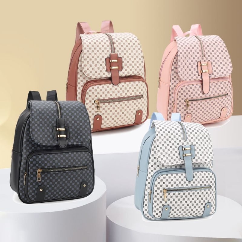 Yco Zipper Travel Backpack for Women Cute Purse and Shoulder Bag PU ...