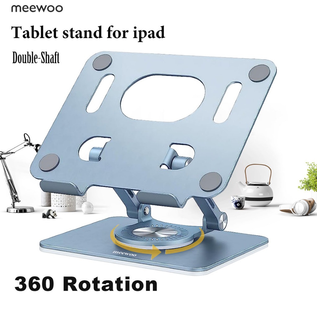 Meewoo Tablet Stand Holder 360Rotating Heighten Adjustable Aluminum ...