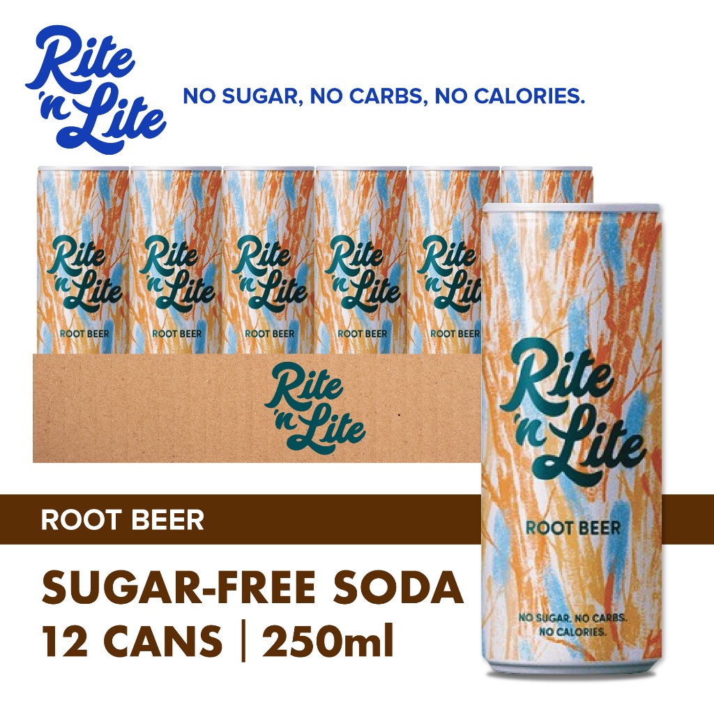 Rite 'N Lite Sugar-Free Soda - Root Beer (12 cans x 250ml) | Shopee ...