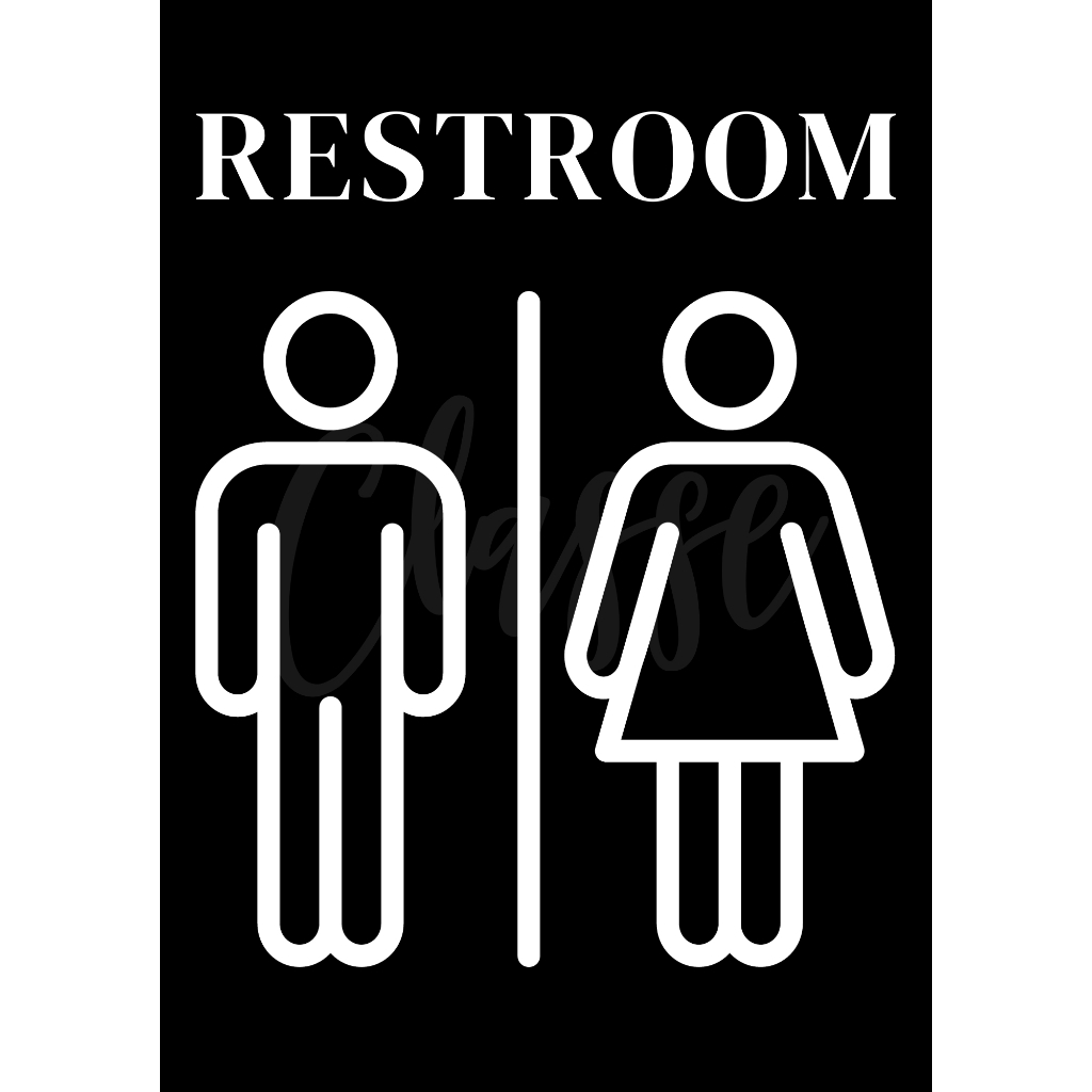 TOILET/RESTROOM LAMINATED WARNING RESTROOM SIGNAGES A4/5R SIZE 180GSM ...