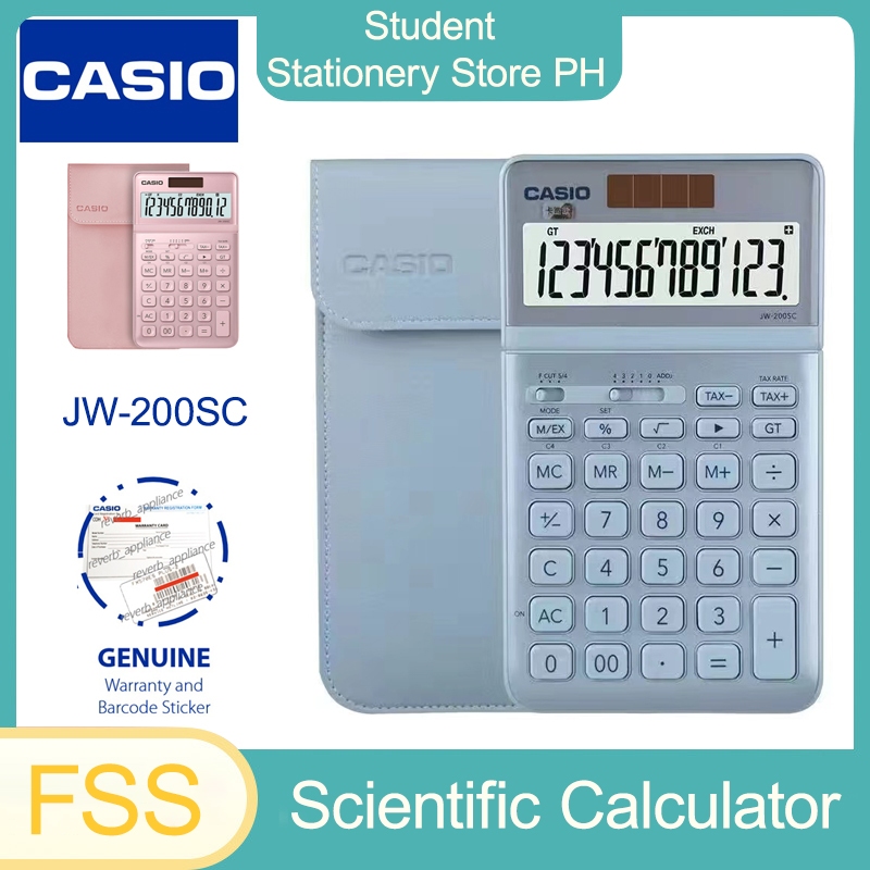 Original CASIO JW 200SC Calculator 12-Digit Junior High School Senior ...