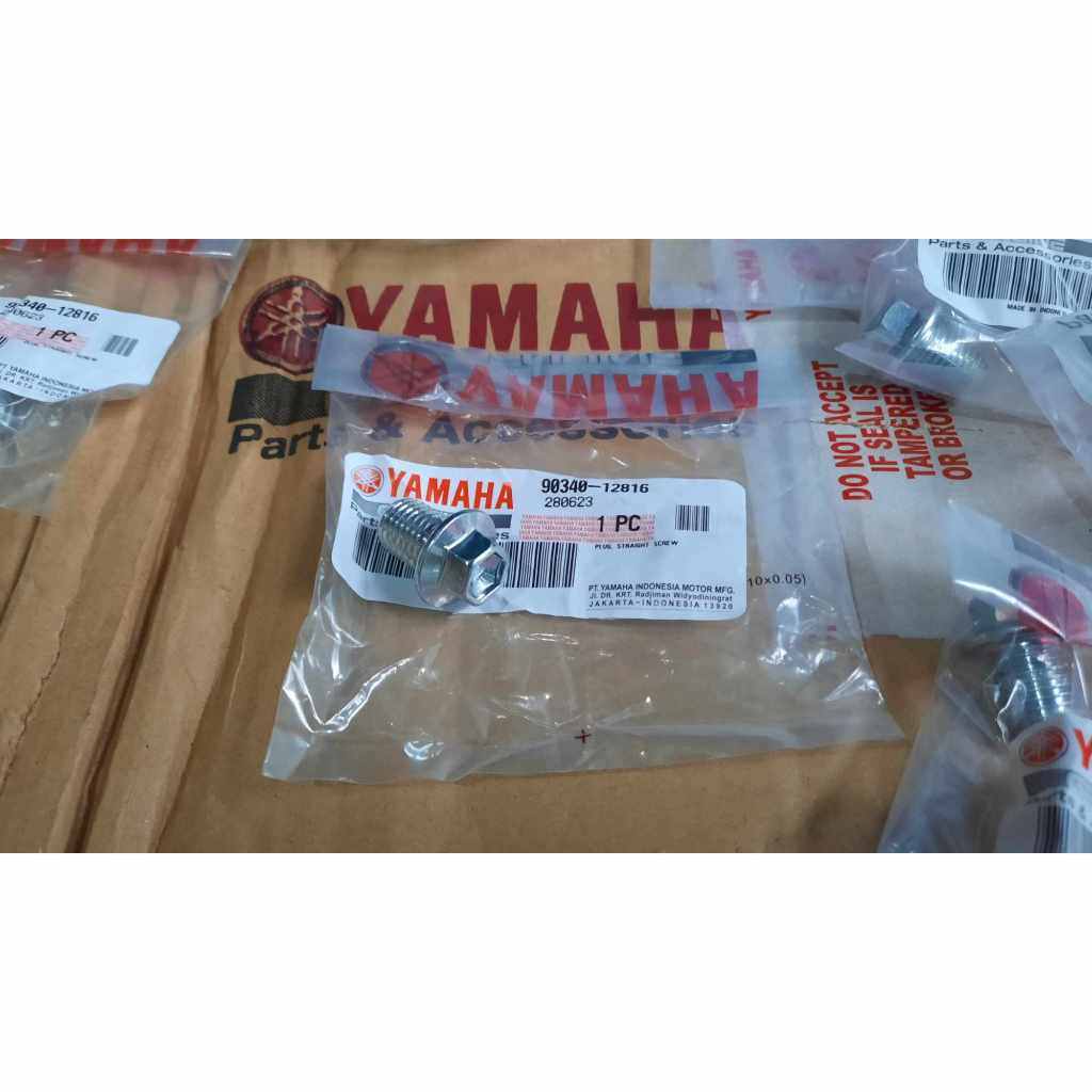 Drain Plug, Straight Screw Yamaha Genuine(Soul i 125/Mio i 125/Aerox ...