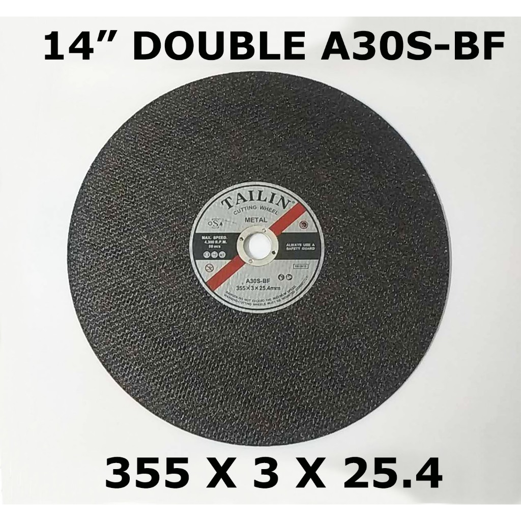 ( DOUBLE ) ORIGINAL TAILIN CUTTING DISC 14" (355 X 3 X 25.4MM) A30S-BF ...