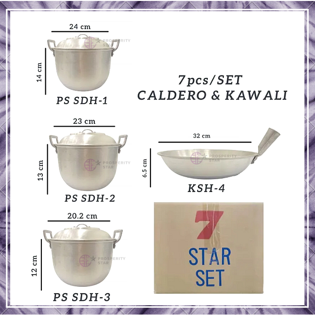 PROSPERITY STAR [4PCS] High Quality Aluminum Caldero Kaldero & Kawali ...