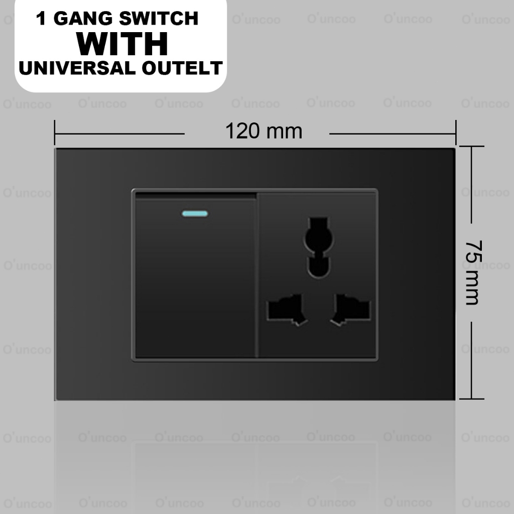 O'uncoo Switch Outlet Wide Series Wall Socket Duplex Outlet TV TEL ...