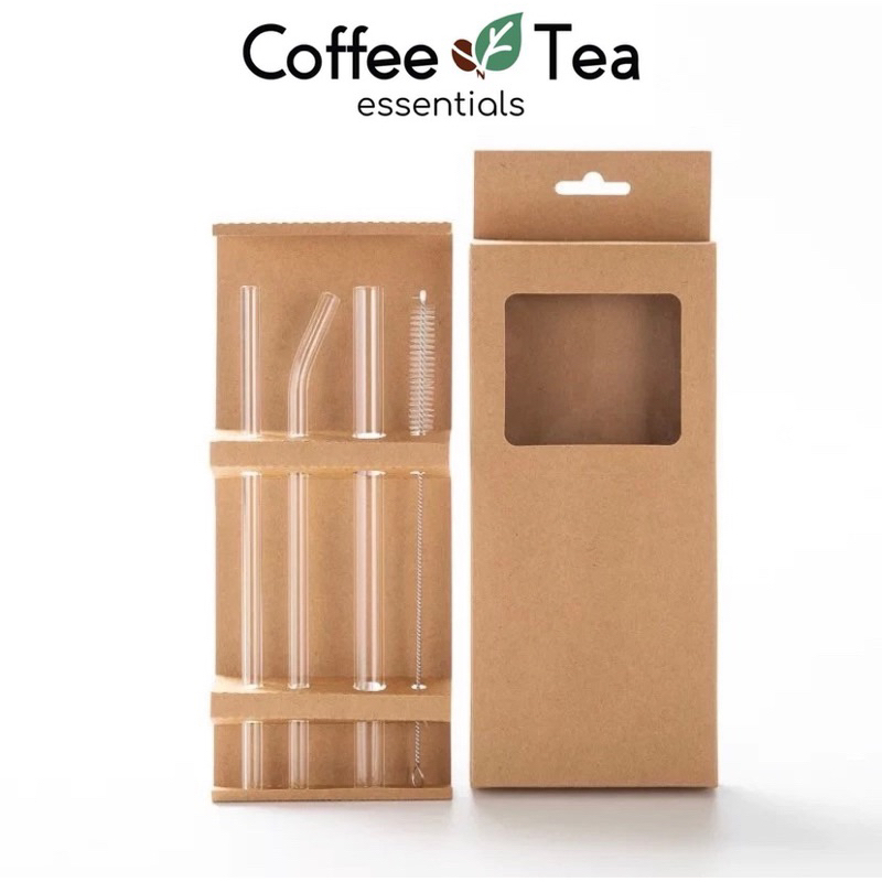 Coffee N Tea Essentials Reusable Straw 4pcs in a set | Shopee Philippines