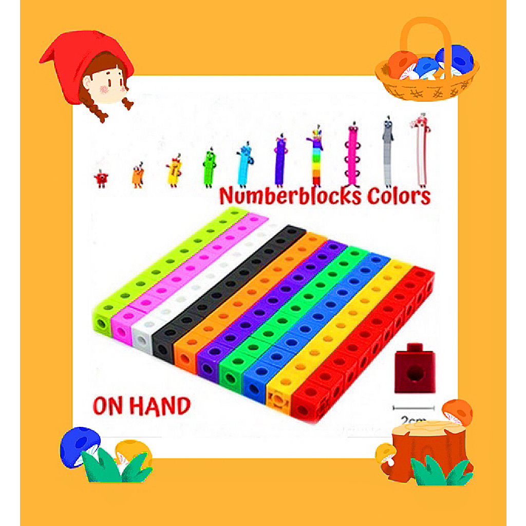 kids toy 100pcs 2cm Math Linking Cubes Blocks Snap Cubes Link Cubes ...