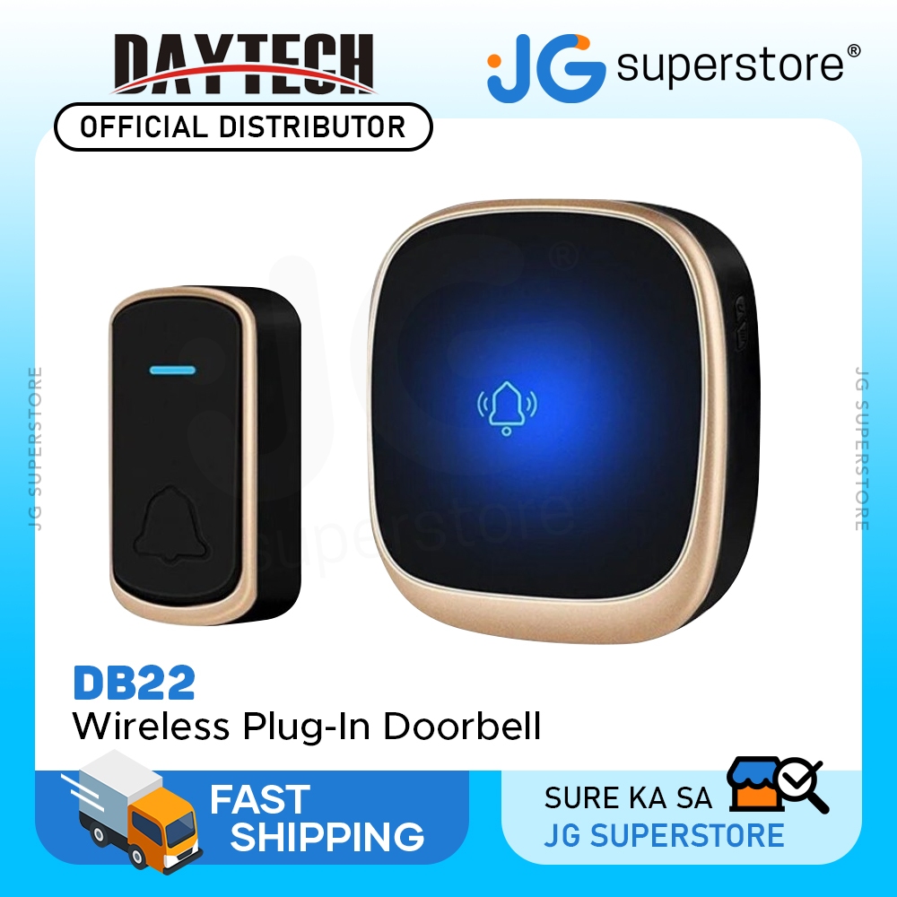 DAYTECH DB22 Smart Wireless Doorbell Plug & Play AC 110V-260V Water ...