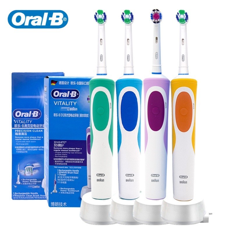 Oral B Electric Toothbrush Vitality D12 Rechargeable Soft Bristle Round ...