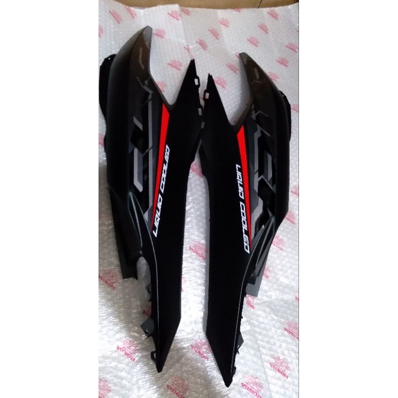 Body Cover Matt Black Red Sticker Honda Click Fi V2 125 | Shopee ...