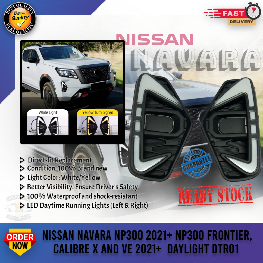 CPA 2Pcs LED Daytime RunningLight For Nissan Navara NP300 2021 ...