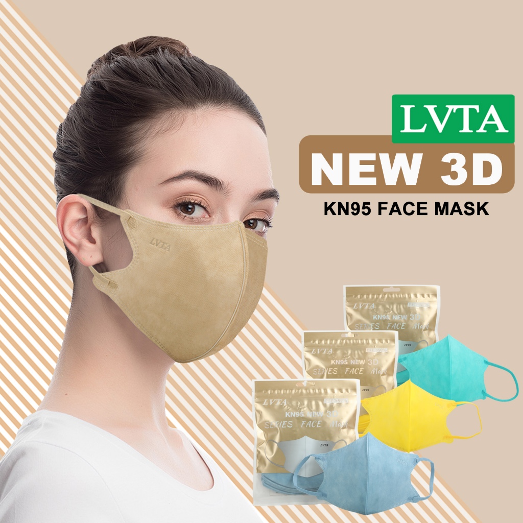KN95 NEW 3D LVTA non-woven 3layer protective face mask | Shopee Philippines