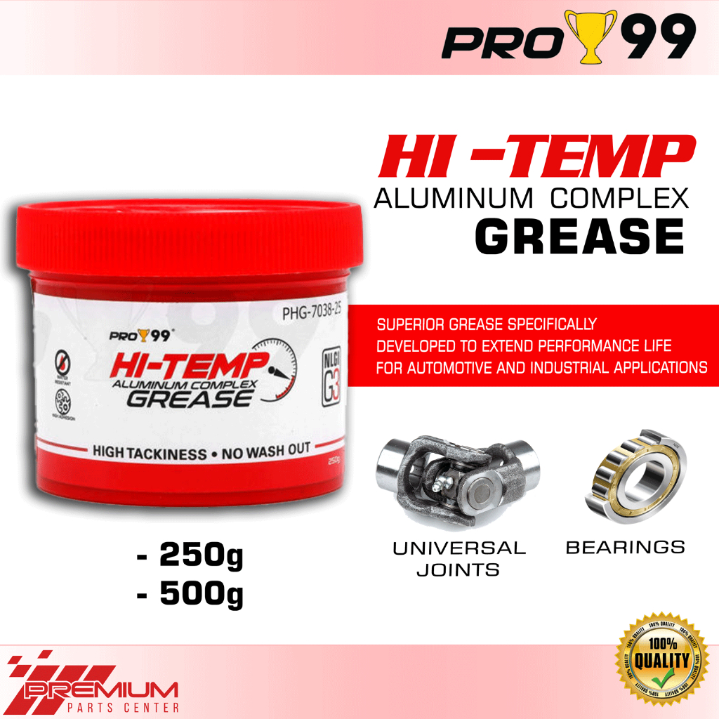 PRO 99 High Temperature Grease NLGI G3 - Red Grease 250g, 500g, 1kg ...