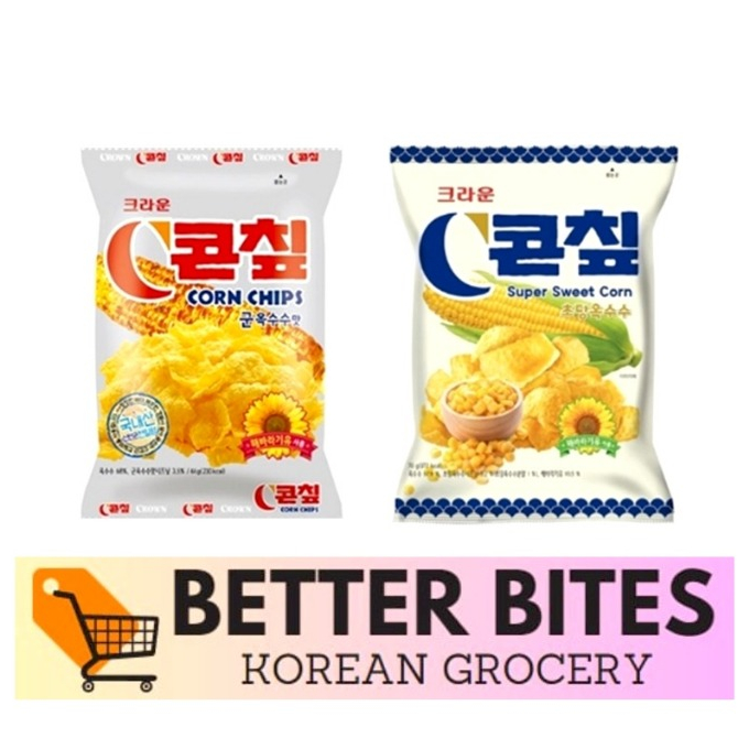 CROWN KOREAN SNACKS CORN CHIP *ORIGINAL / SUPER SWEET CORN 70G ...