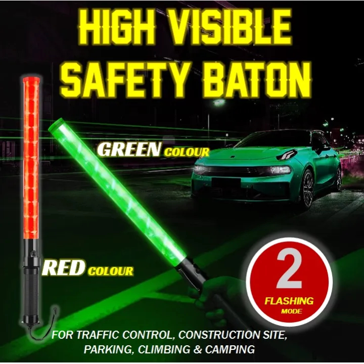 54cm SAFETY LED TRAFFIC BATON Warning Sign Light For Outdoor Police ...