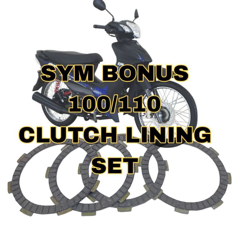 SYM BONUS 100/110 CLUTCH LINING SET | Shopee Philippines